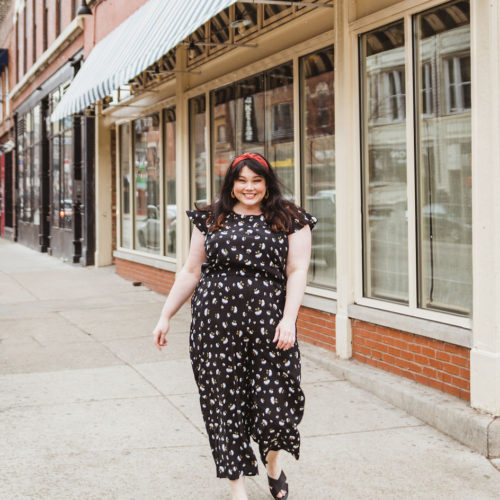 Loft Plus Size Yellow Pants and Blue Top - OOTD