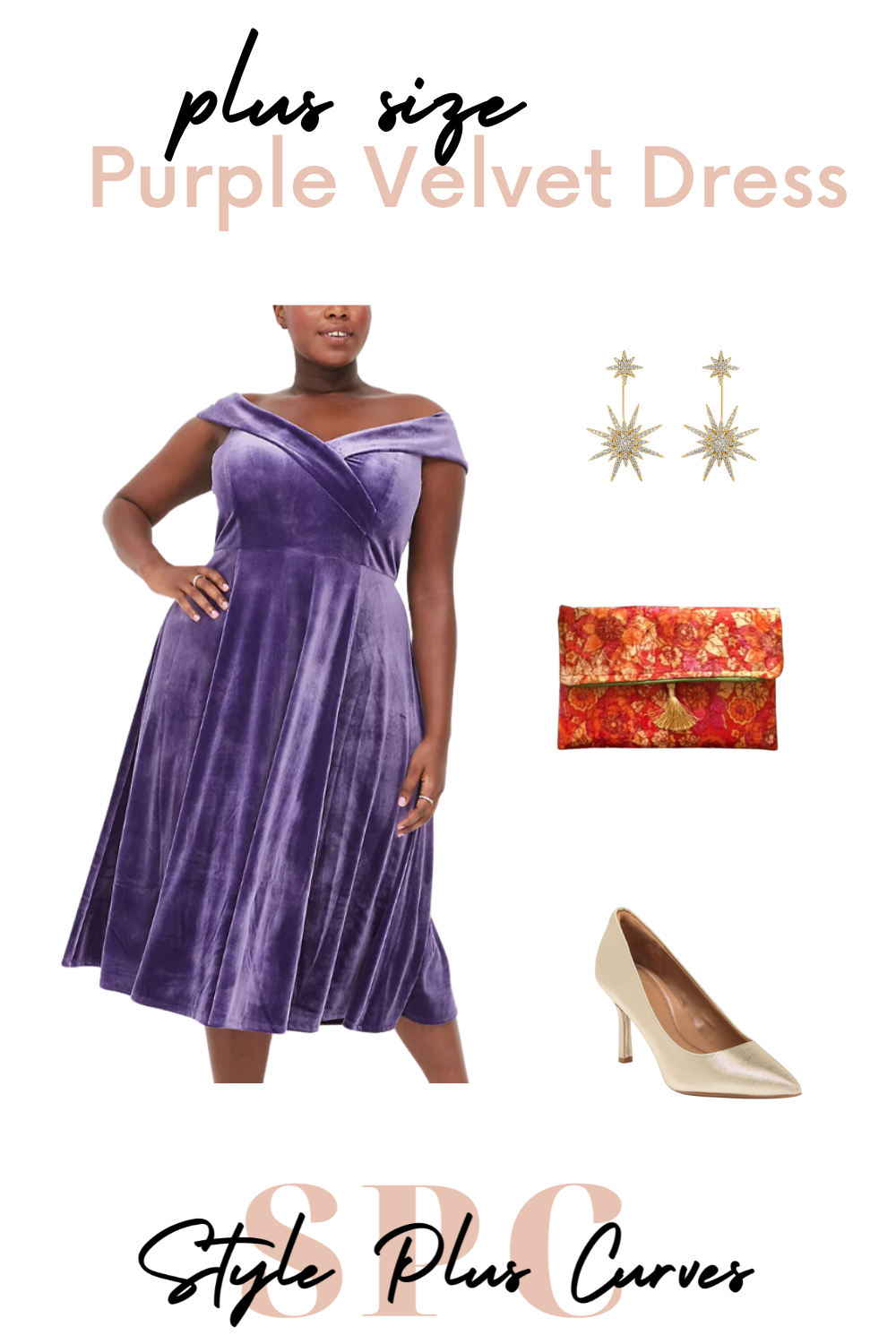 Plus Size Velvet Dress